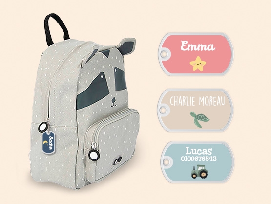 Étiquette cartable | étiquette personnalisée pour sac - Bienmarquer